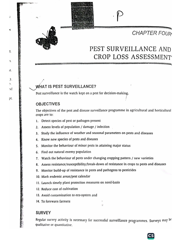 Pest Surveillance & Crop Loss Assessment | PDF
