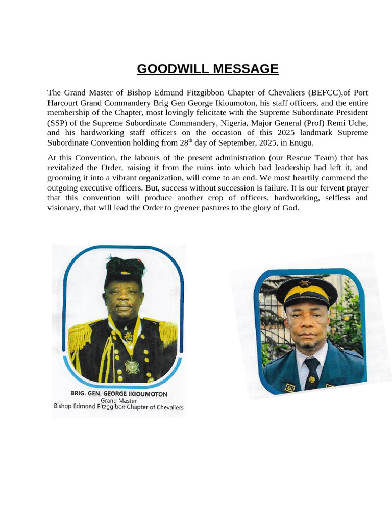 Goodwill Message (Autorecovered) | PDF