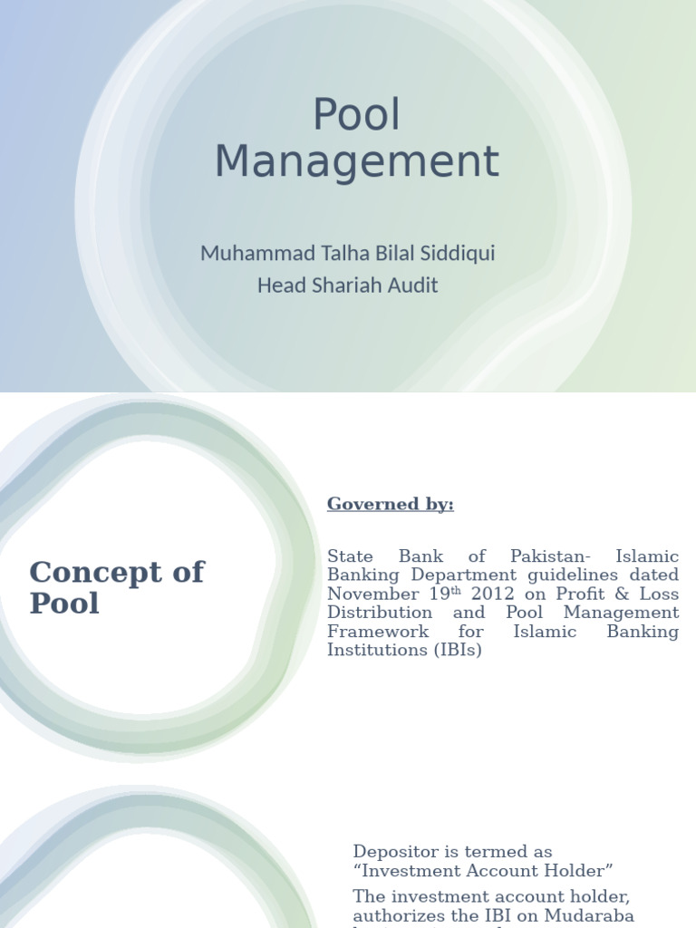 Pool Management | PDF | Islamic Banking And Finance | Banks