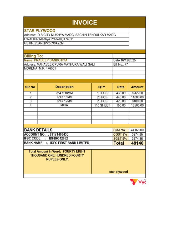 Invoice+With+Item Wsie+Discount | PDF