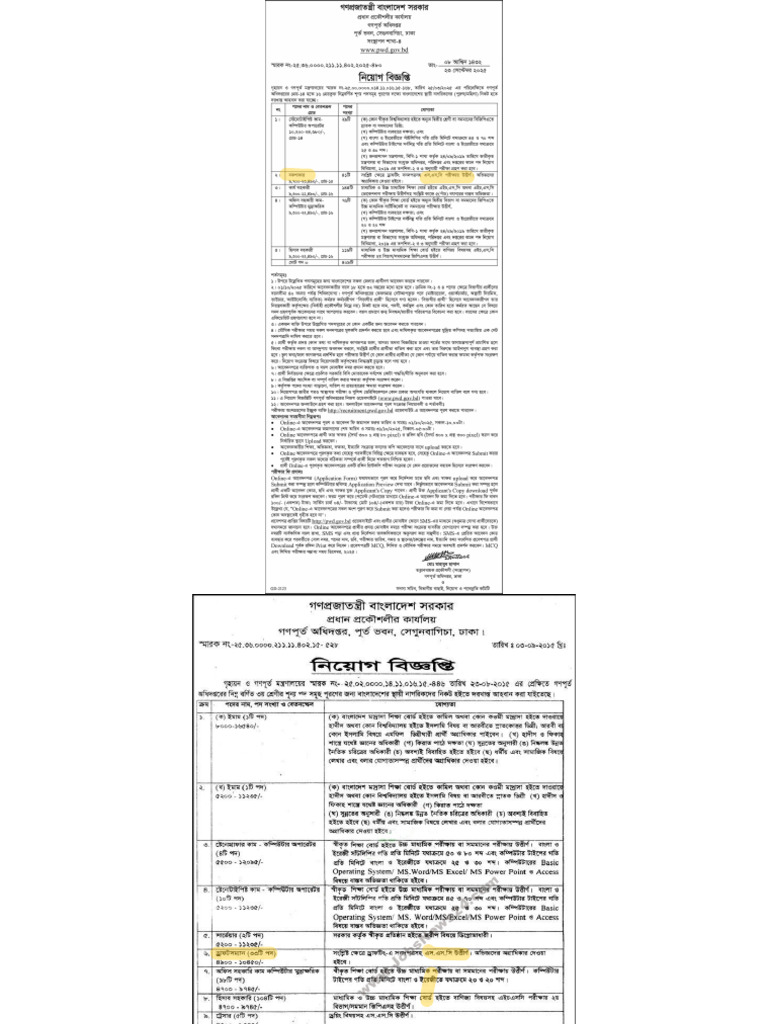 PWD Circular - Draftsman | PDF