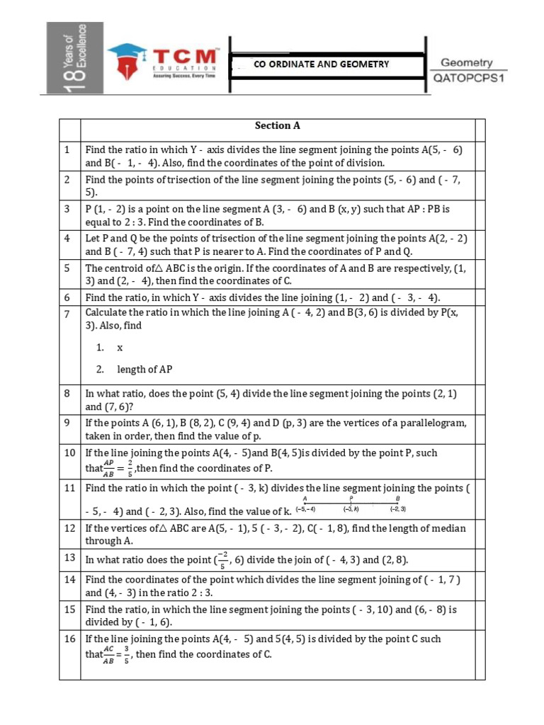 Co Ordinate and Geometry | PDF | Circle | Triangle