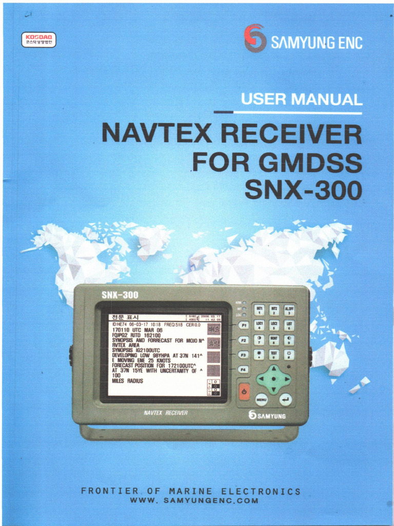 Manual Book Navtex Receiver Snx-300 | PDF