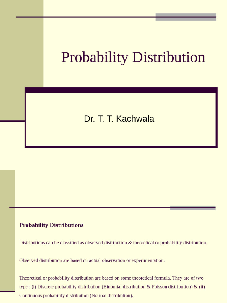 Understanding Probability Distributions | PDF | Probability ...