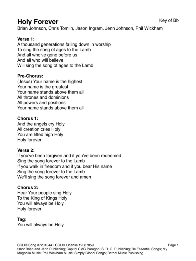 Holy Forever | PDF