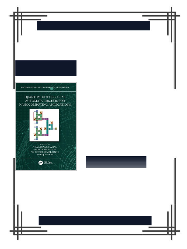 Quantum Dot Cellular Automata Circuits for Nanocomputing Applications ...