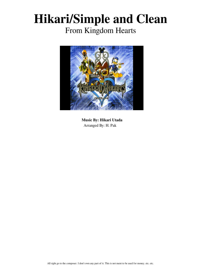 Hikari Simple and Clean Arrangement | PDF | Compositions For Symphony ...