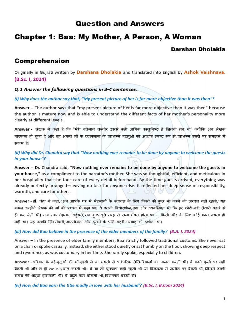 Flamingo Questions Answers | PDF