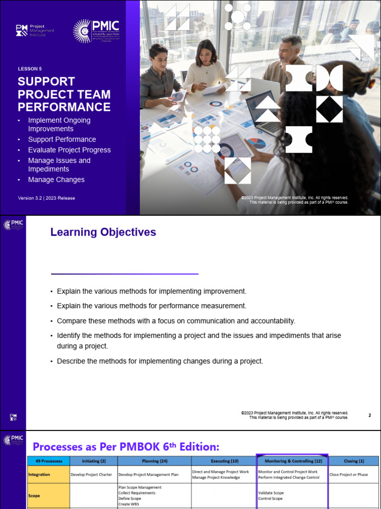 Lesson 5 PMP Auth Exam Prep - Monitoring Controlling | PDF | Project ...