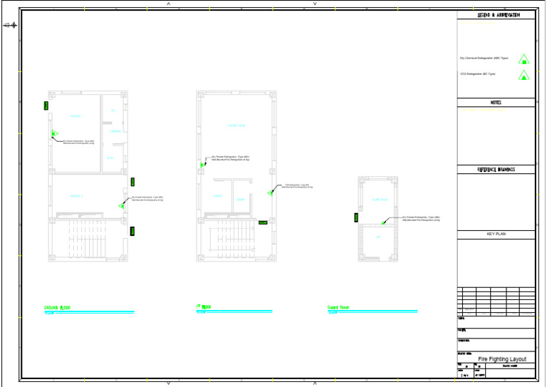 Fire Fighting Layout Plan and Symbols | PDF | Architectural Elements ...