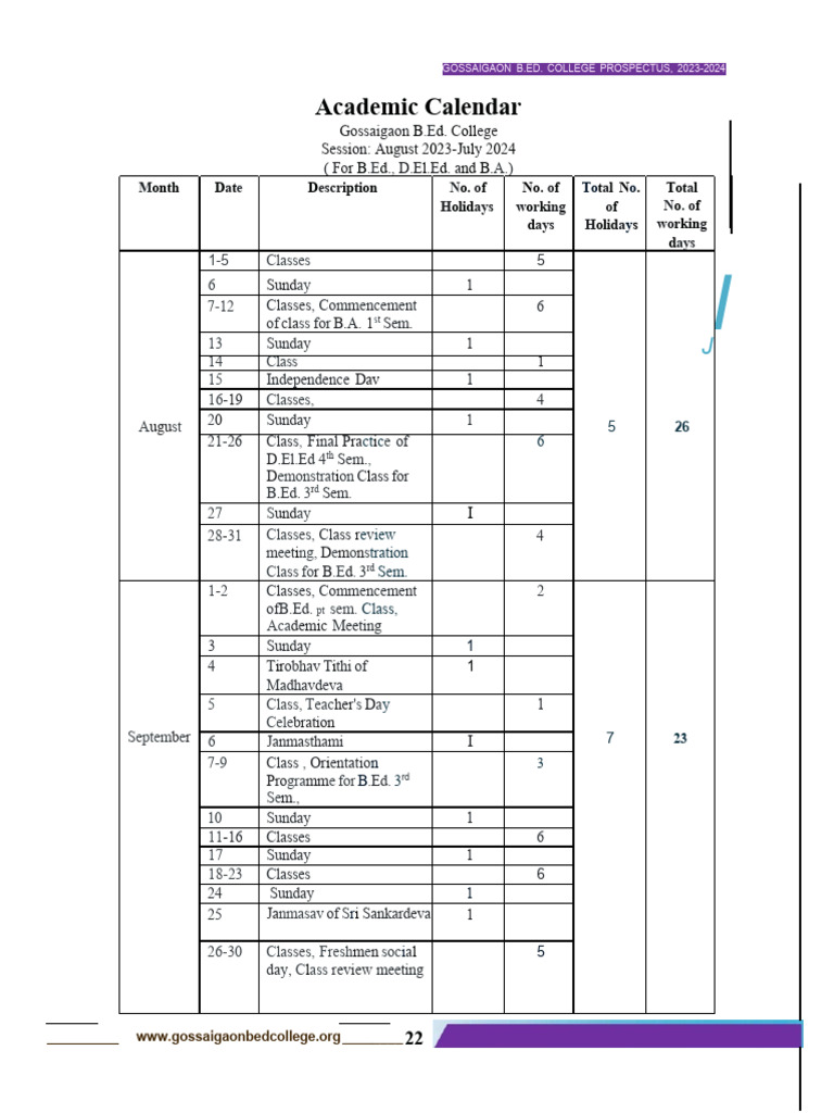 Academic Calendar 2023 2024 Page 0001 | PDF