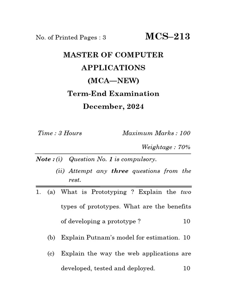MCS-213 Dec24 | PDF