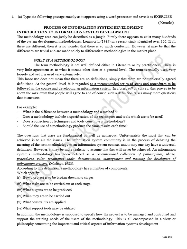 Word Processor 17 Practical Questions | PDF | Methodology | Information