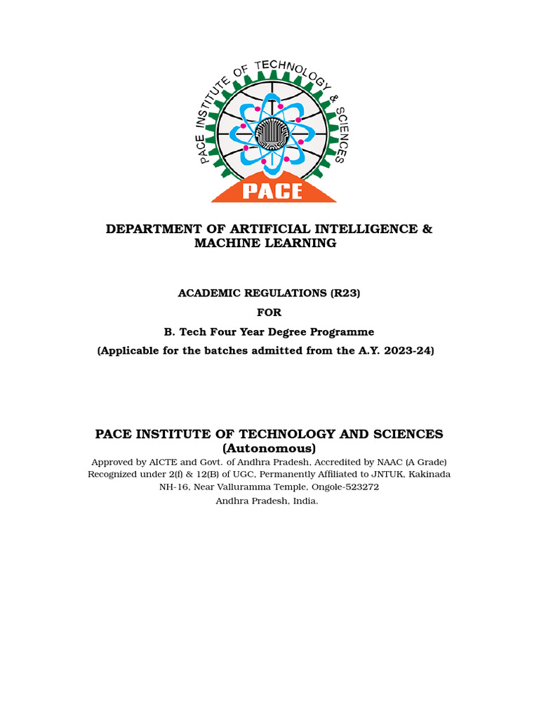B.Tech Academic Regulations R23 Overview | PDF | Massive Open Online ...