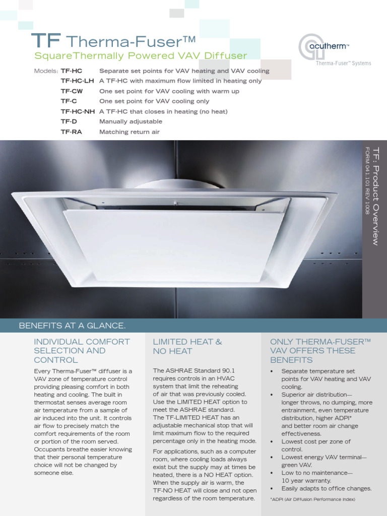 TF Brochure - NEW | PDF | Thermostat | Heat