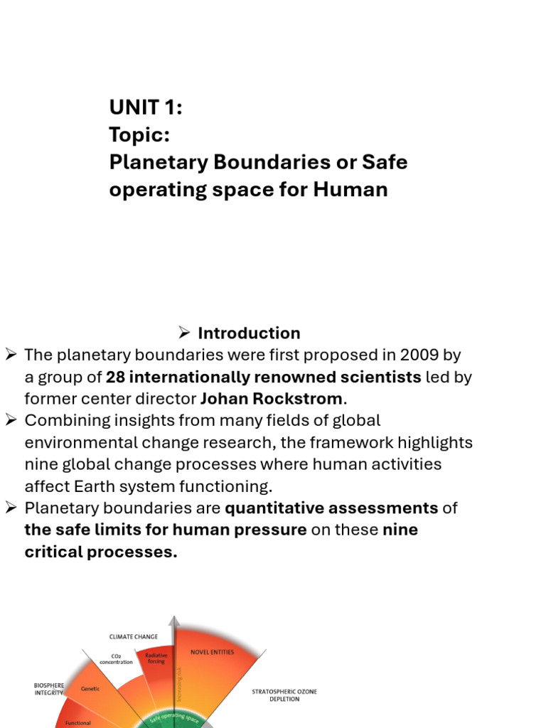 Understanding Planetary Boundaries | PDF | Earth Sciences | Natural ...