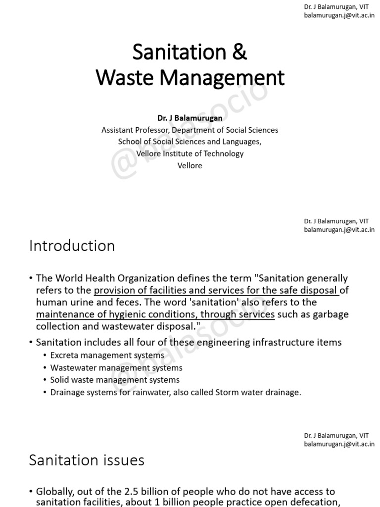 11-Sanitation and Waste Management-22!01!2025 | PDF | Sanitation ...