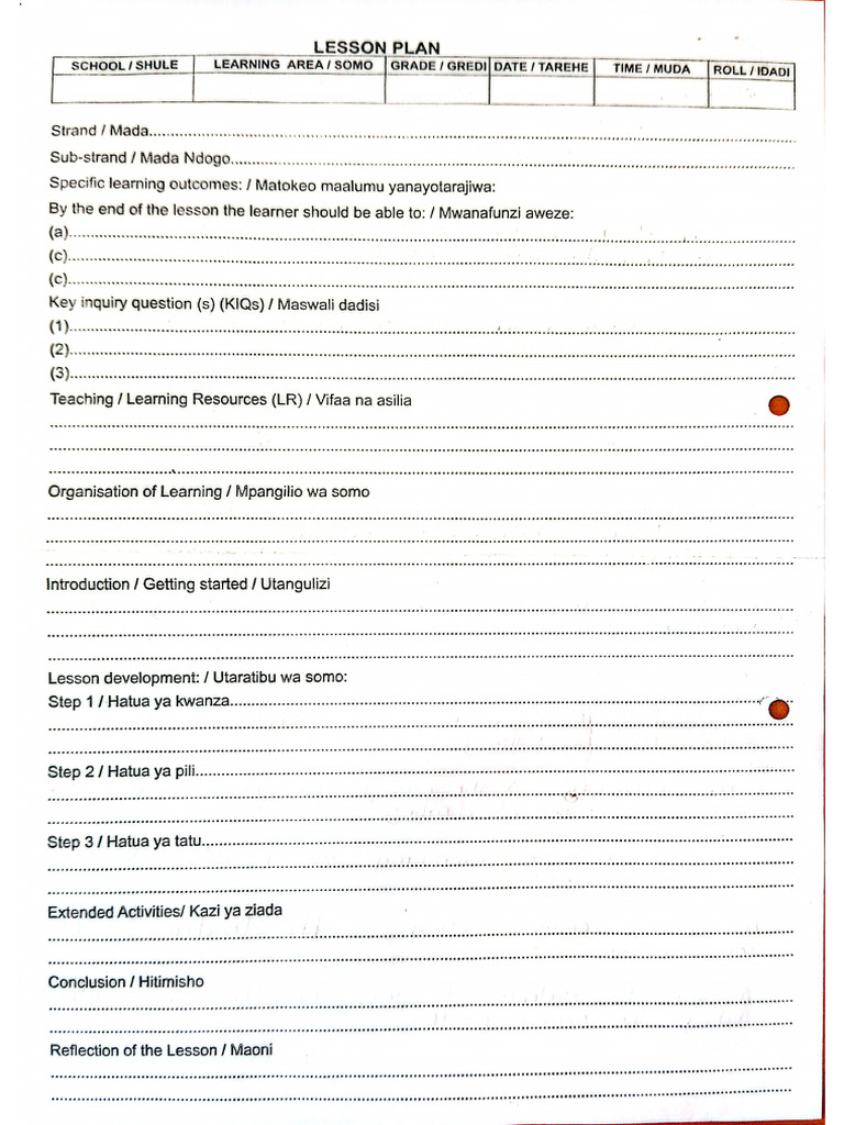 CBC Lesson Plan Format - 062129 | PDF