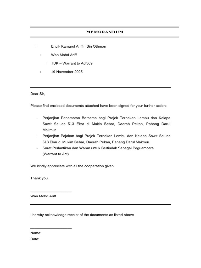 Cover Letter For Send Document | PDF