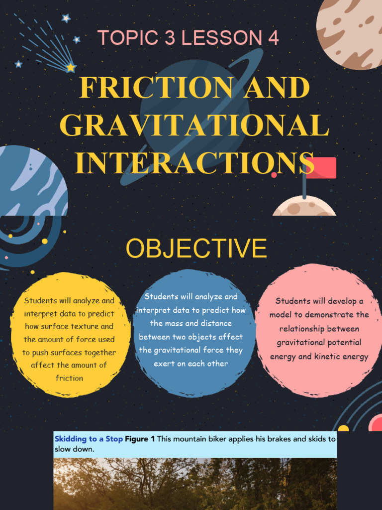 Lesson 4 Friction and Gravitational Interactions [Autosaved] | PDF ...