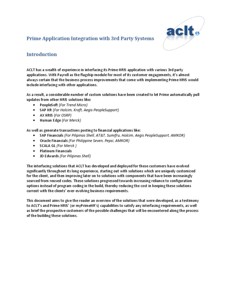 3rd Party Interface White Paper | PDF | Specification (Technical ...