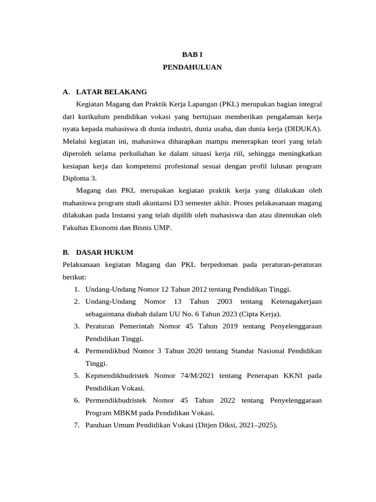 Magang dan PKL: Tujuan dan Manfaatnya | PDF