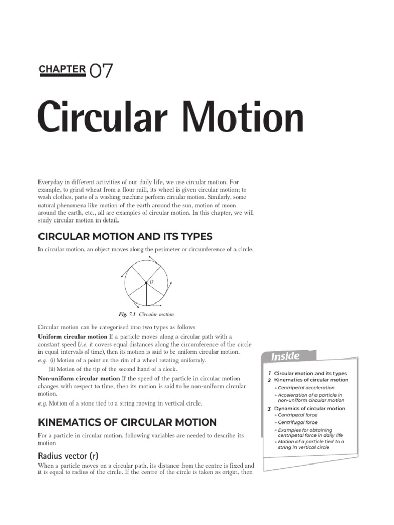 Understanding Circular Motion Concepts | PDF | Acceleration | Rotation ...
