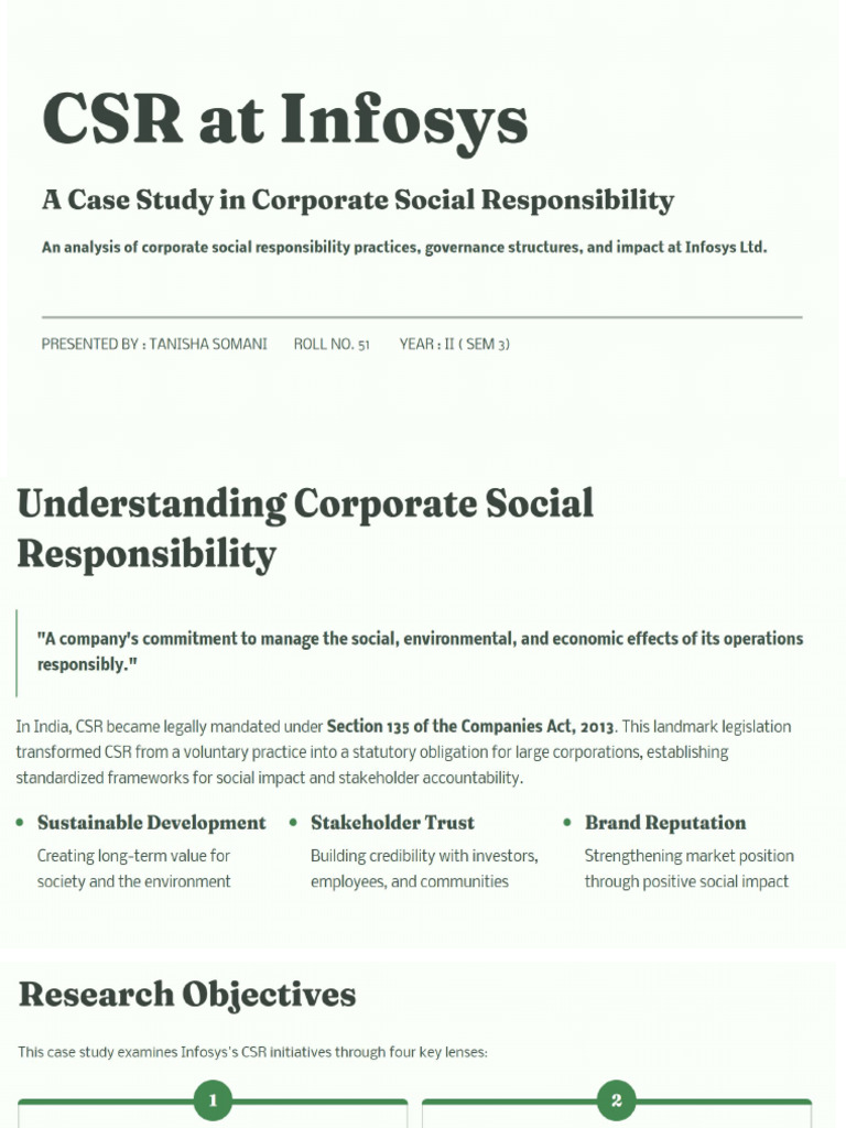 CSR at Infosys | PDF