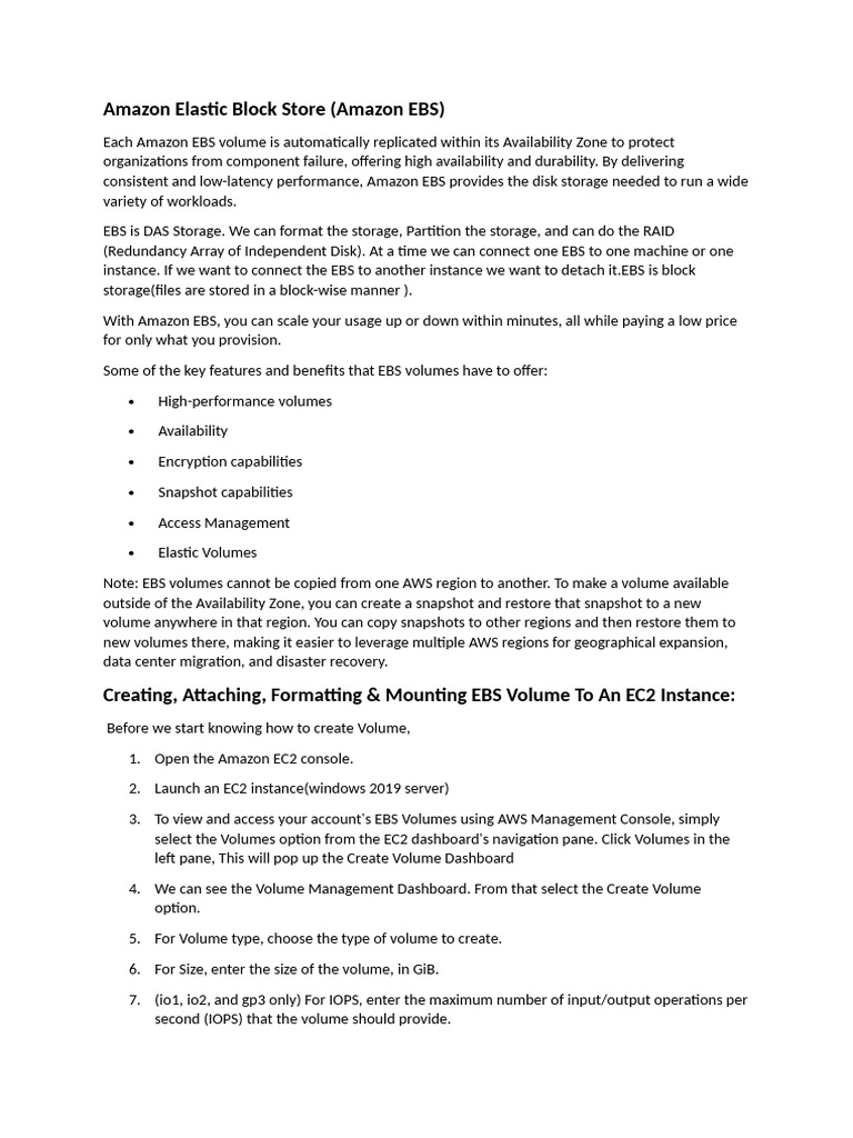 Amazon Elastic Block Store | PDF | Computing Platforms | Computing