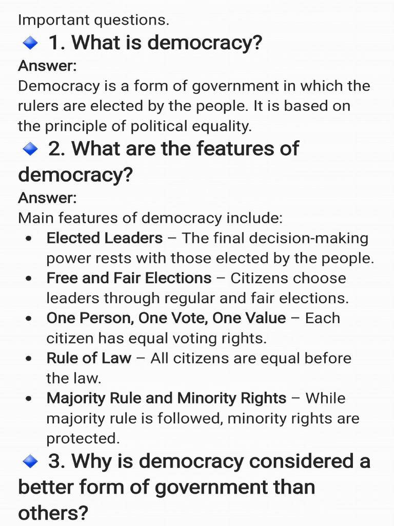What Is Democracy Why Democracyclass 9 Pol SC - 250611 - 090316 | PDF