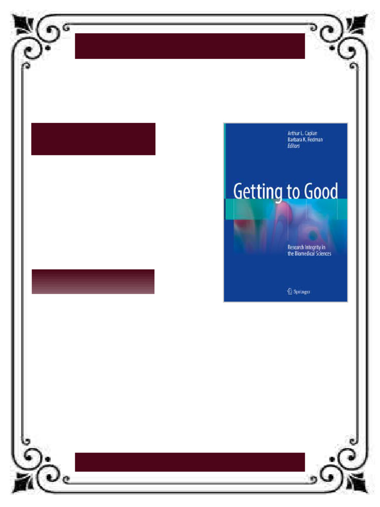 Getting To Good Arthur L. Caplan Ebook Digital Version 2025 | PDF ...