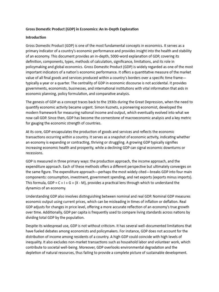 Gross Domestic Product | PDF | Gross Domestic Product | Economic Growth