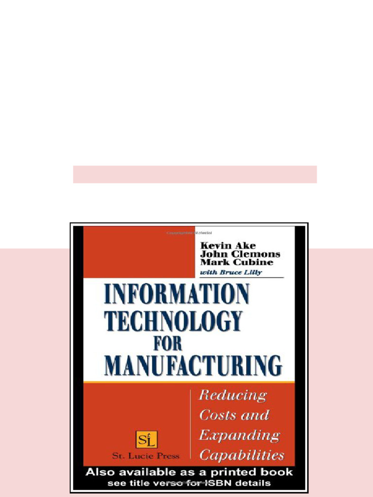 (Ebook) Information Technology For Manufacturing: Reducing Costs and ...