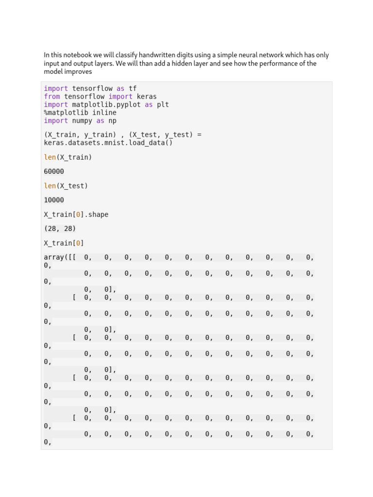 Handwritten Digit Classification Guide | PDF | Computer Programming ...