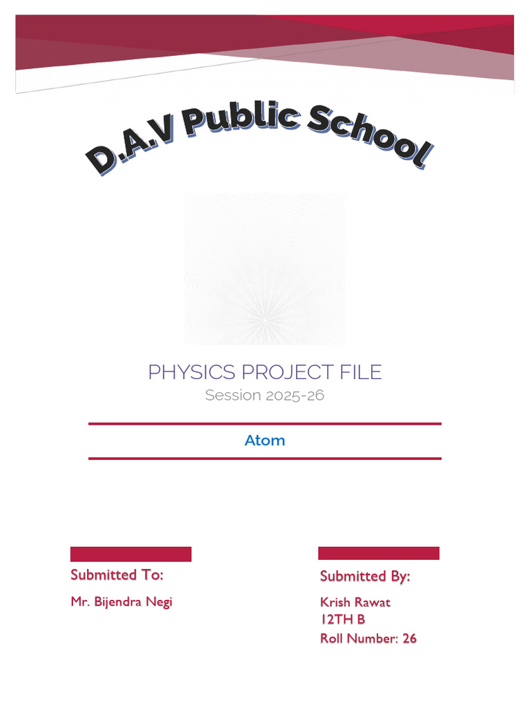 Physics Project File PageSet | PDF