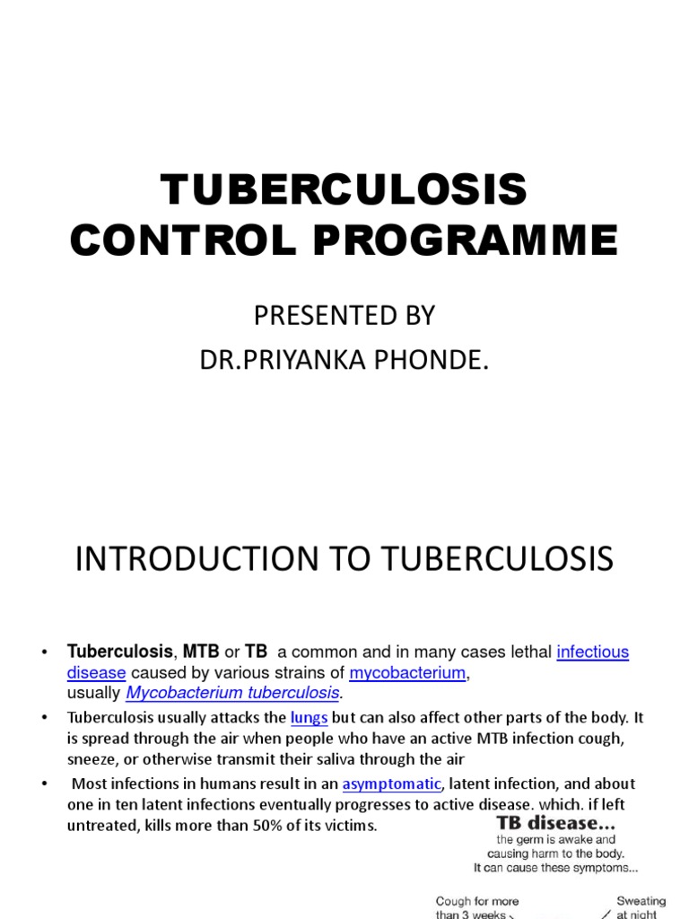 RNTCP | PDF | Tuberculosis | Public Health