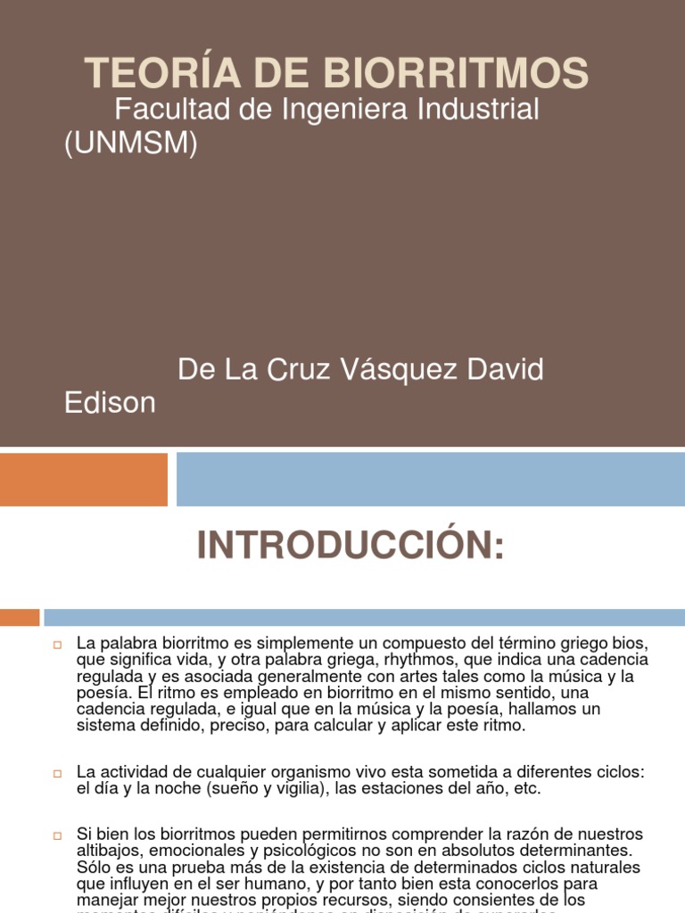 Teoria de Biorritmos | PDF | Conceptos psicologicos | Bienestar