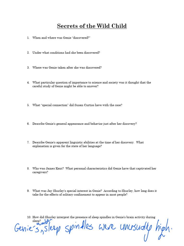 Secrets of The Wild Child | PDF | Behavioural Sciences | Psychology