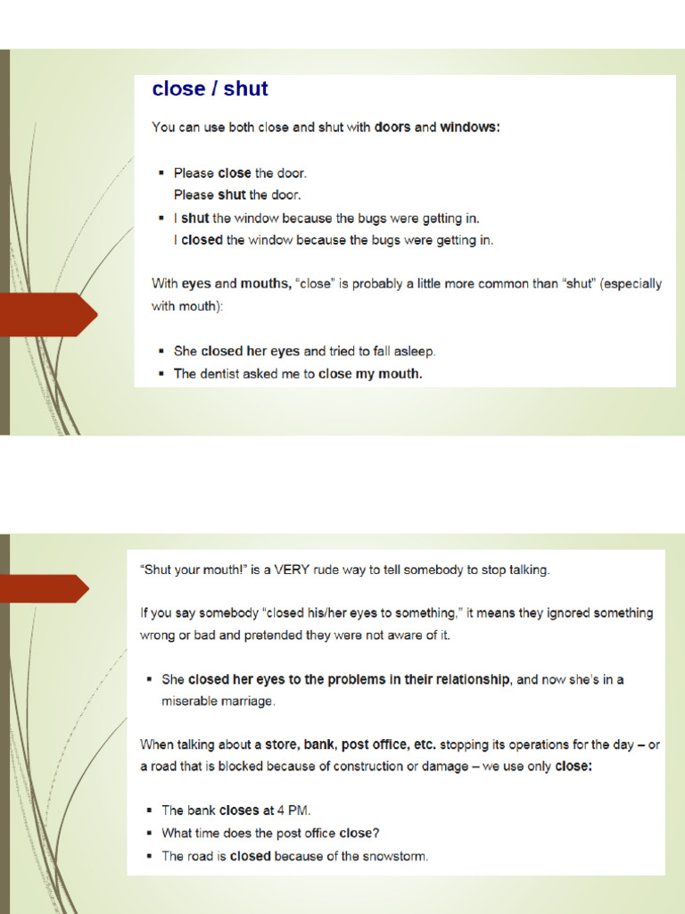 8 Confusing Verbs | PDF