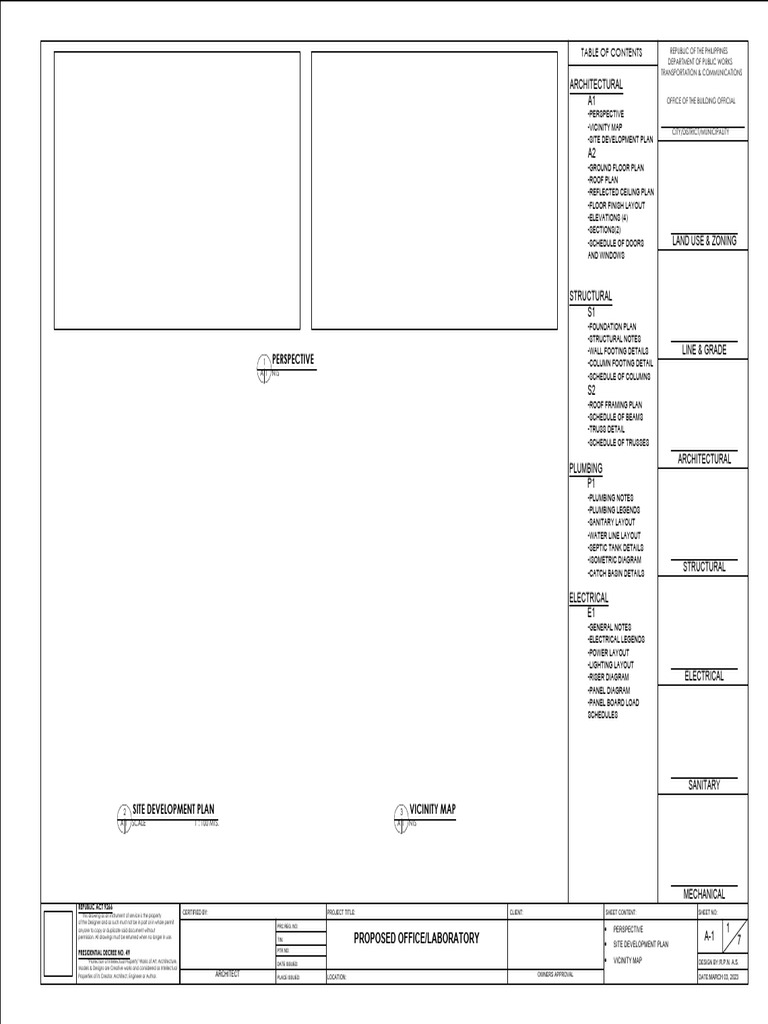 Proposed Office Laboratory Site Plan | PDF | Window | Door