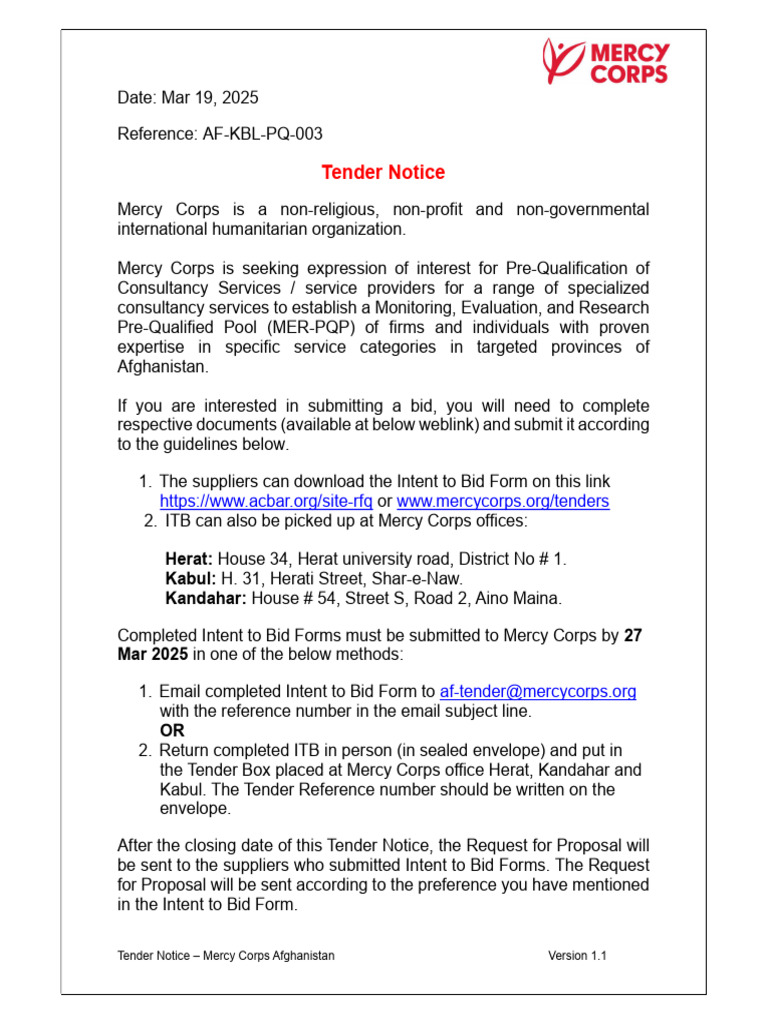 Tender Notice 4 | PDF
