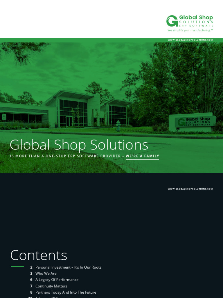 Global Shop Solutions: Leading ERP Provider | PDF | Enterprise Resource ...