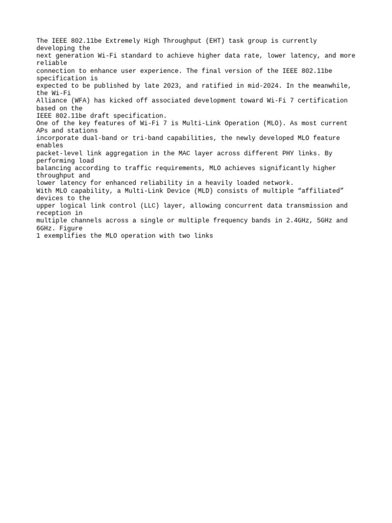 Wifi - 7802.11be Extremely High | PDF