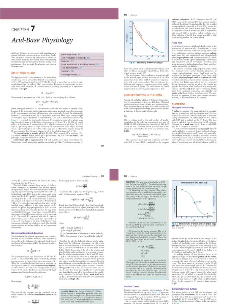 Acid-Base Physiology: Volatile | PDF | Buffer Solution | Acid ...