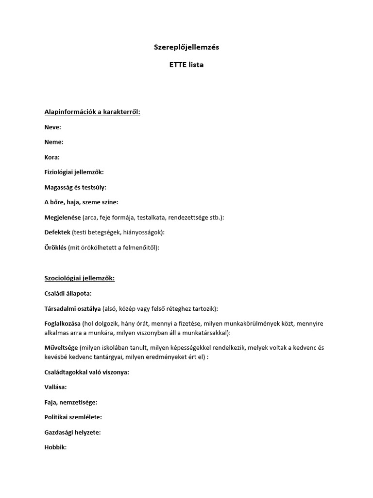 ETTE Lista | PDF