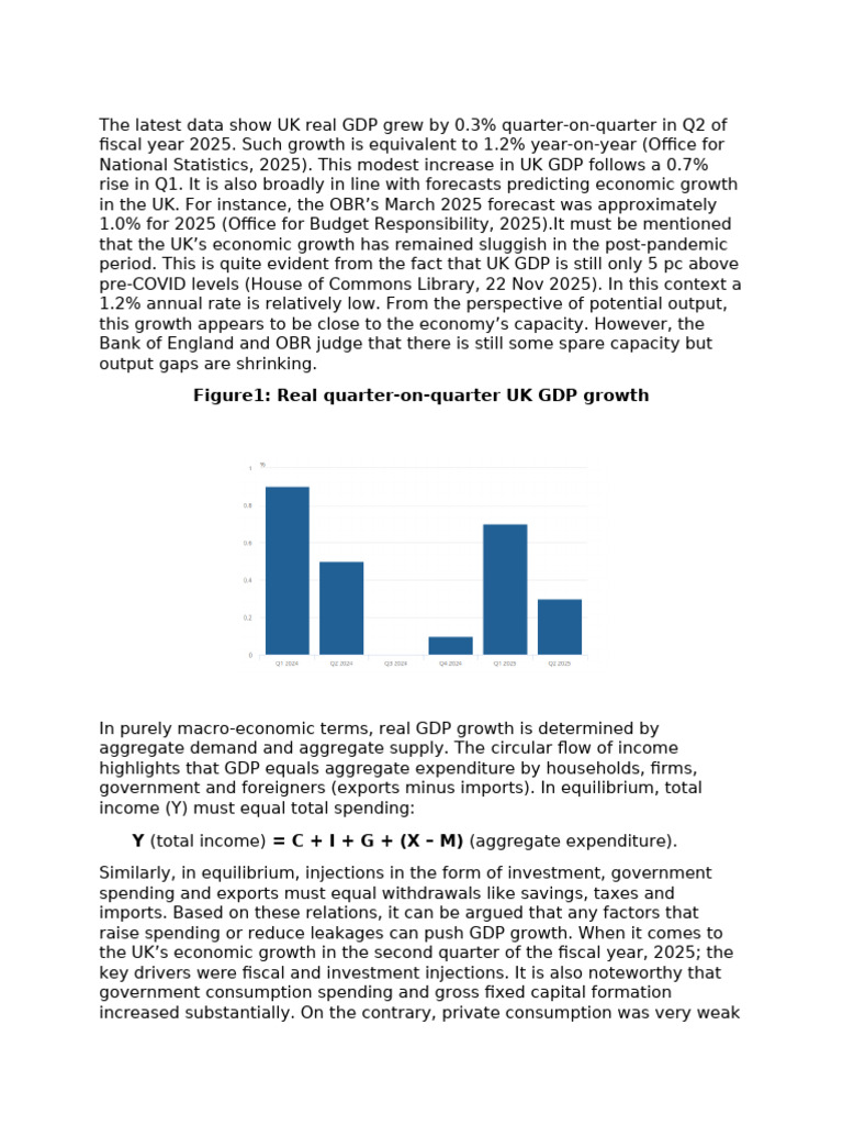 UK GDP Growth Analysis Q2 2025 | PDF | Economic Growth | Inflation
