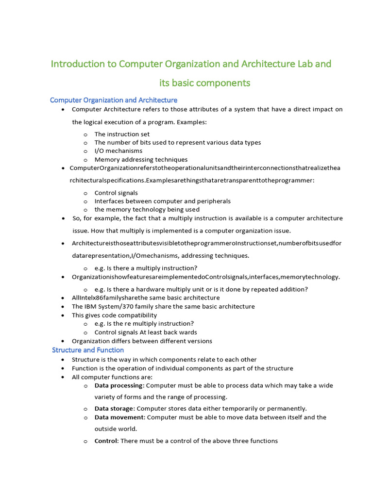 COA Lab Experiment | PDF