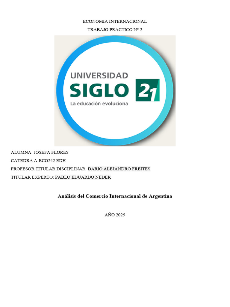 TP2.docx | PDF | El comercio internacional | Business
