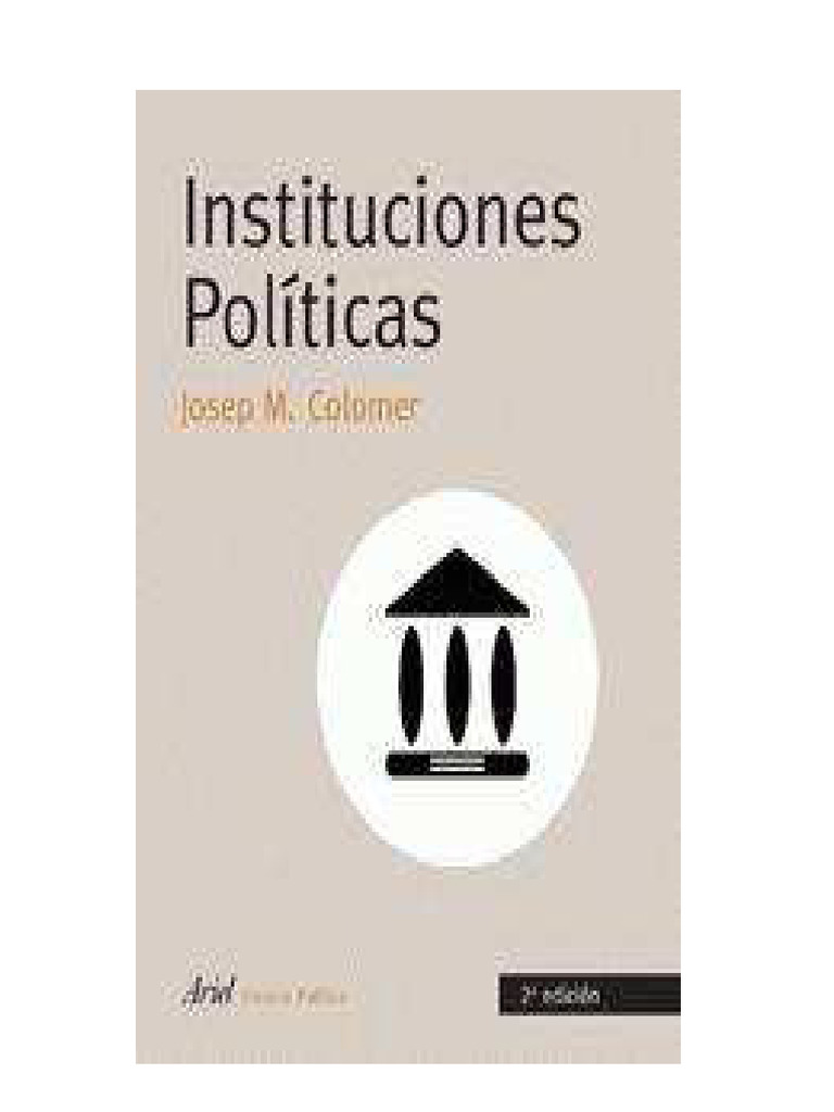 Josep Colomer - Political Institutions | PDF | Utilitarianism | Voting