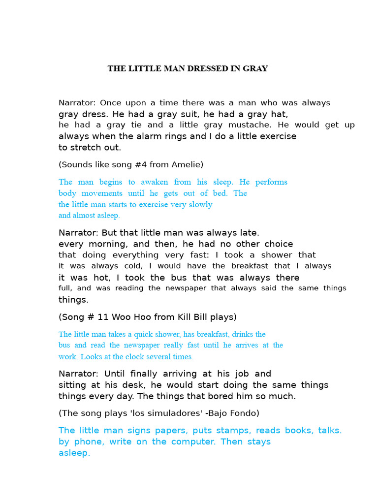 The Little Man Dressed in Gray | PDF